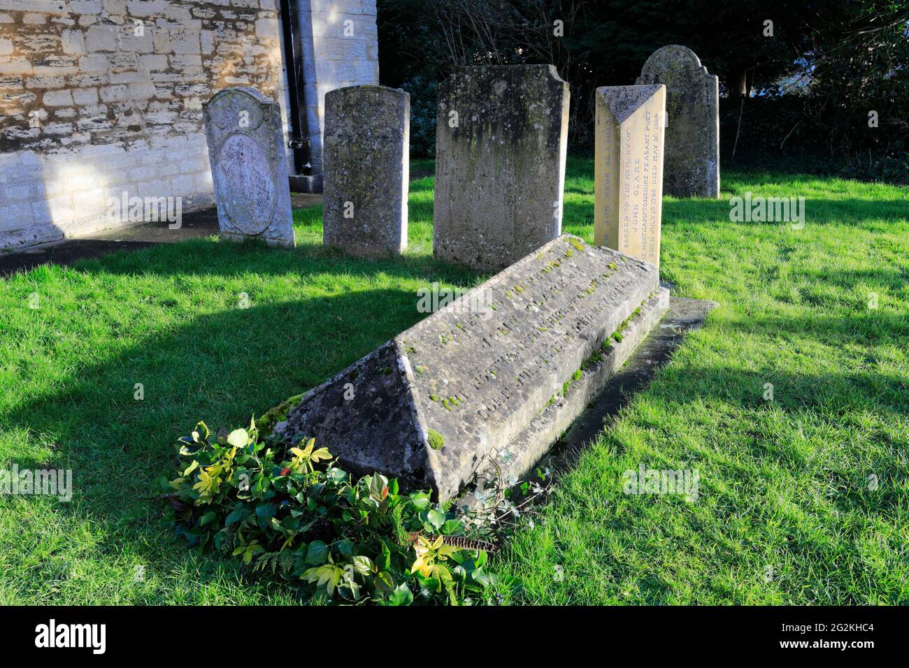The grave of John Clare, the peoples poet, St Botolphs church, Helpston ...