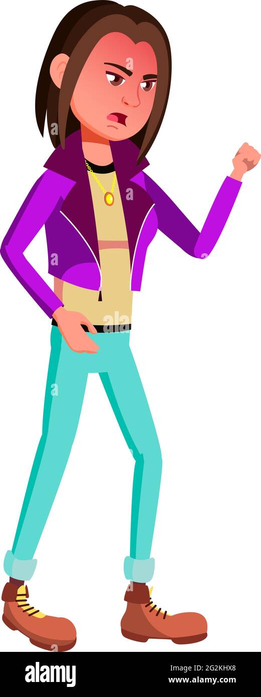 Frustrated Cartoon Girl