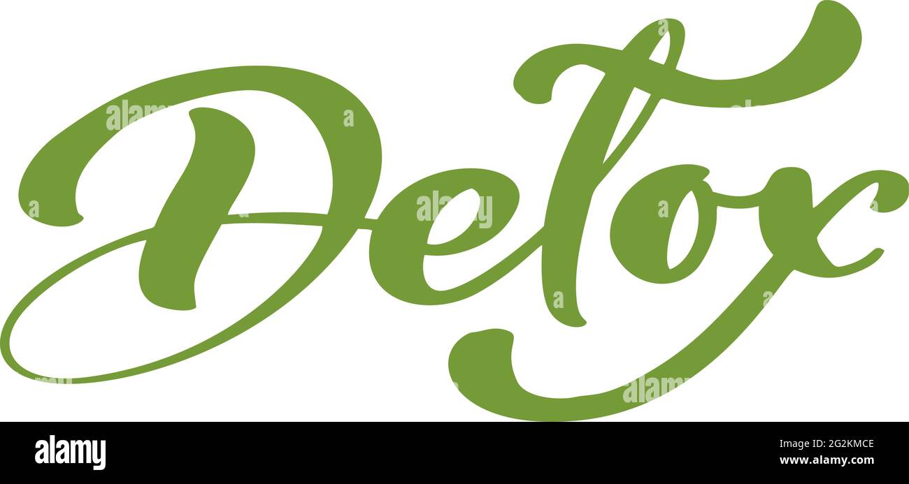 Detox text vector logo lettering isolated on white background ...