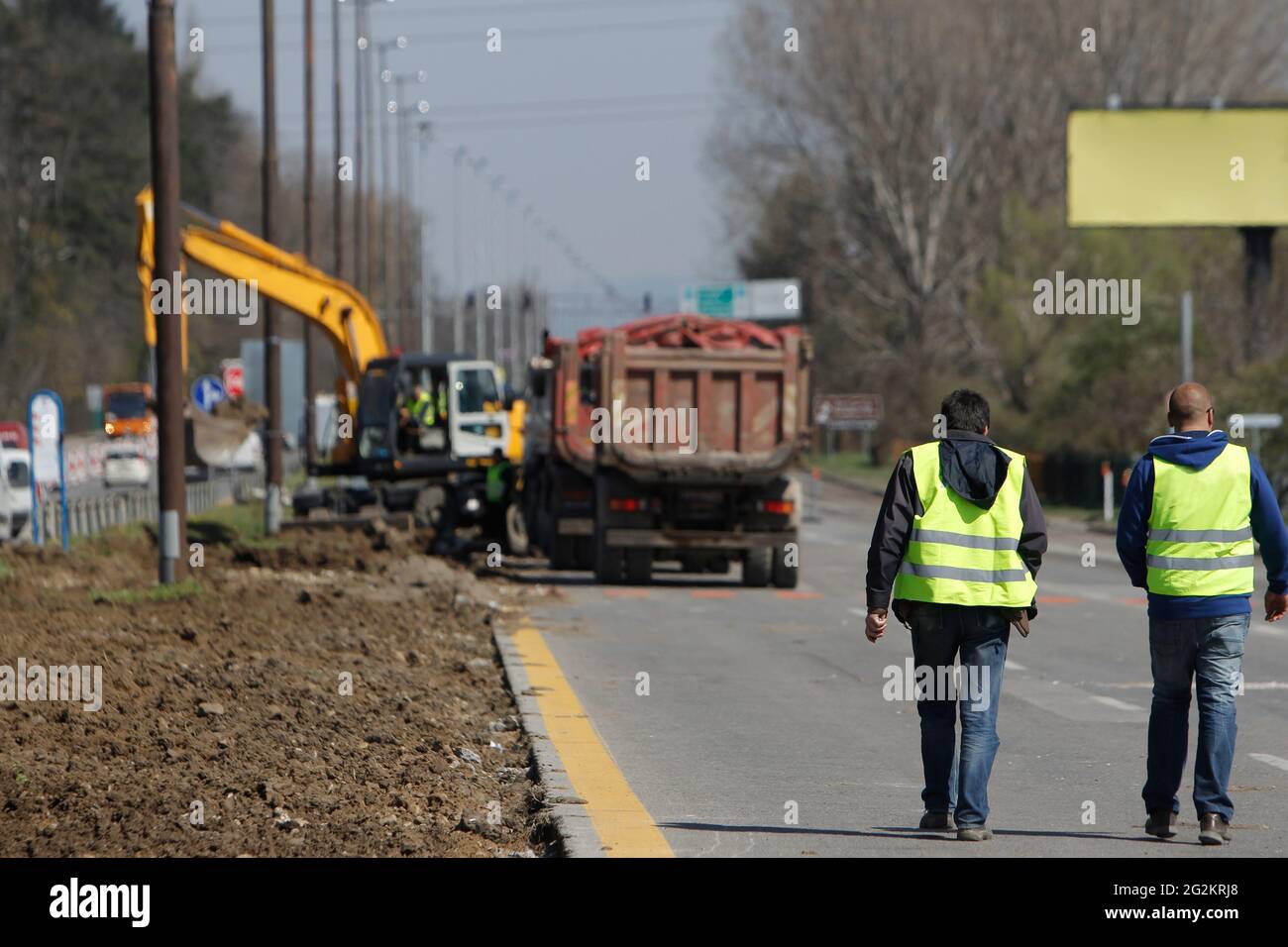 Highway maintenance road worker hi-res stock photography and images - Alamy