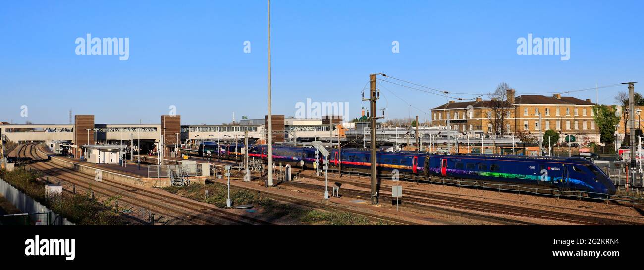 Hull Trains 802302 Azuma, East Coast Main Line Railway; Peterborough ...