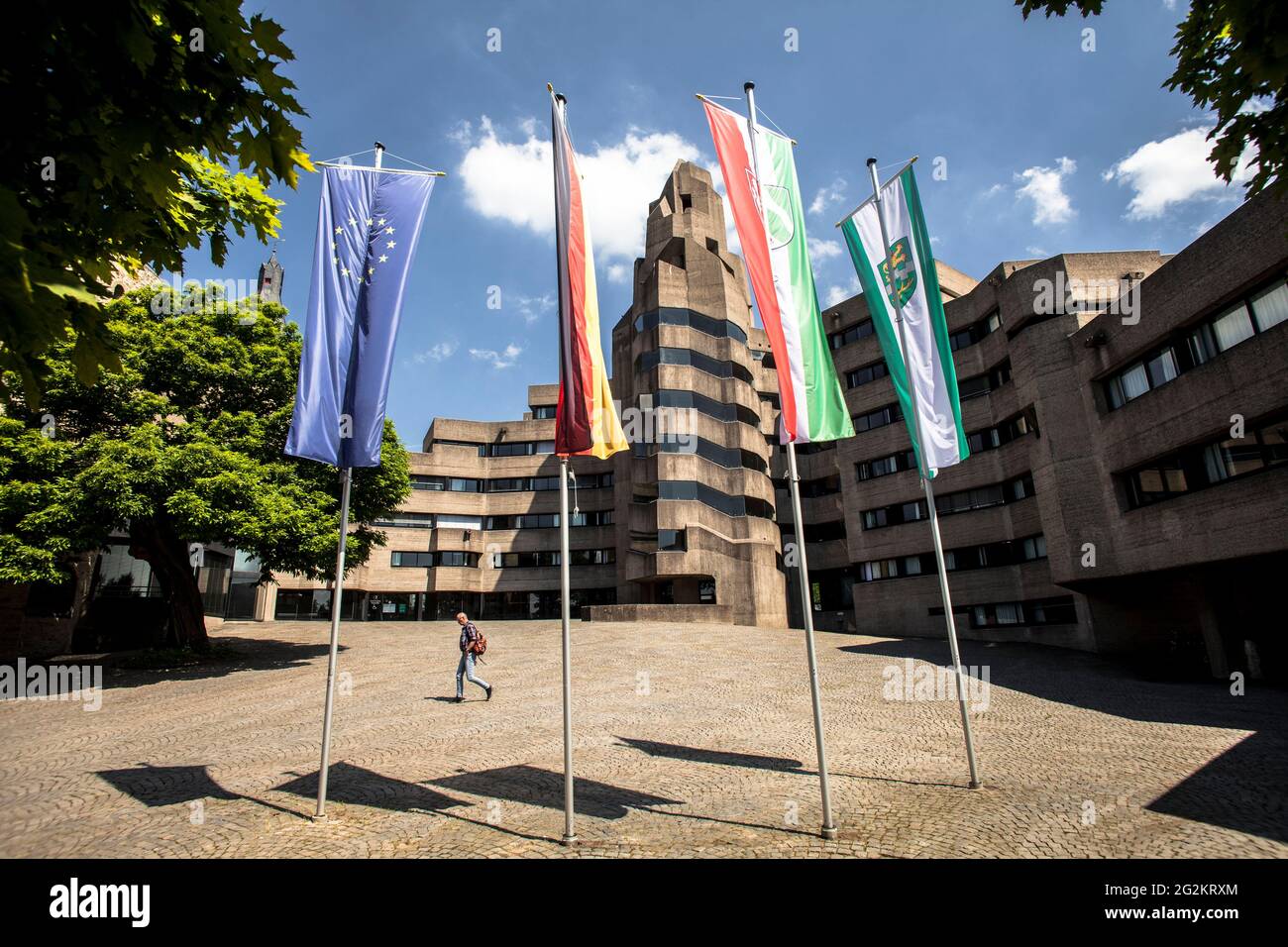 the town hall of Bergisch Gladbach Bensberg, architect Gottfried Boehm ...