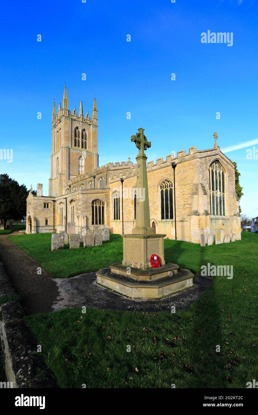 St Marys church, Titchmarsh village, Northamptonshire, England, UK ...