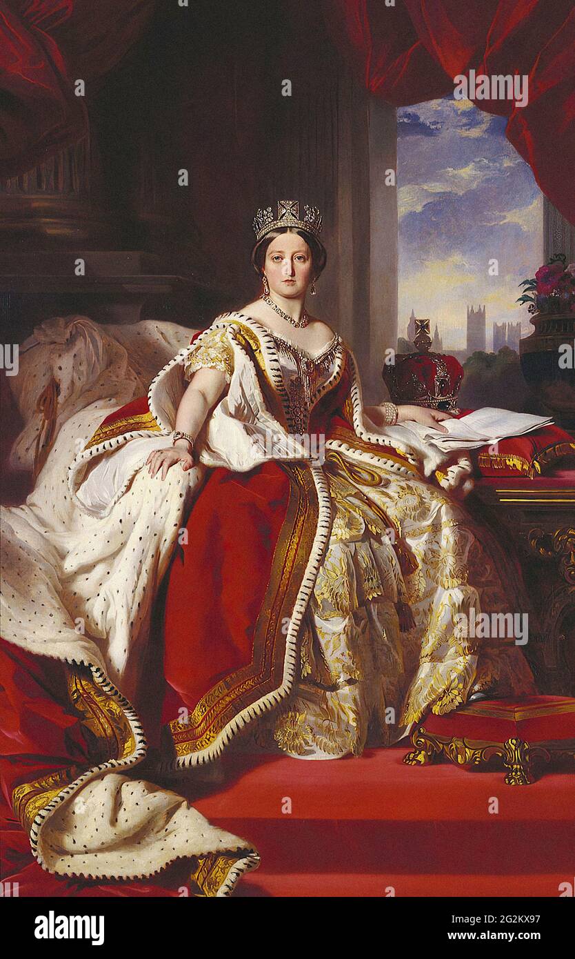 Franz Xaver Winterhalter (1805-1873) - Queen Victoria 1859 Stock Photo ...