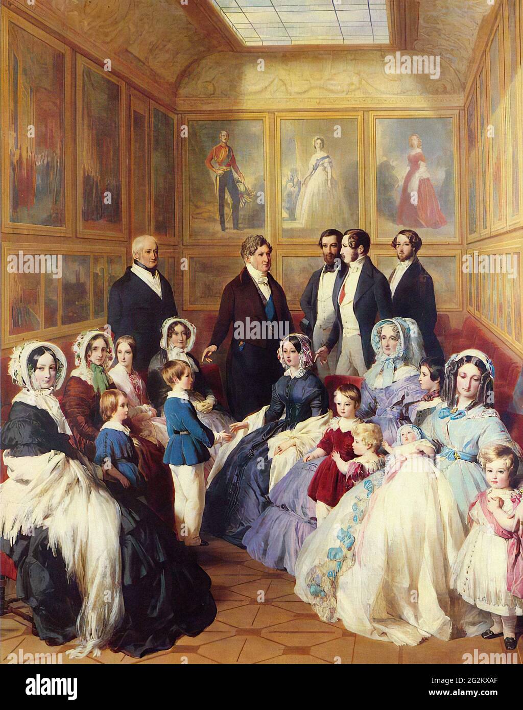Franz Xaver Winterhalter (1805-1873) - Queen Victoria Prince Albert with Family King Louis ...