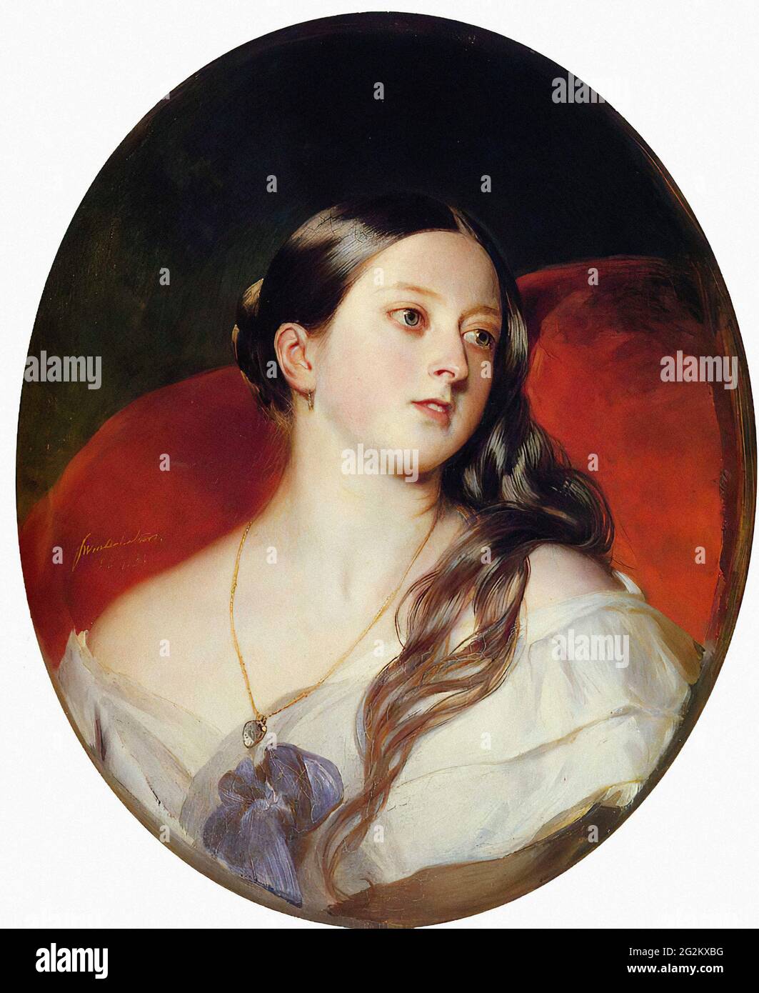 Franz Xaver Winterhalter (1805-1873) - Queen Victoria 1843 Stock Photo ...