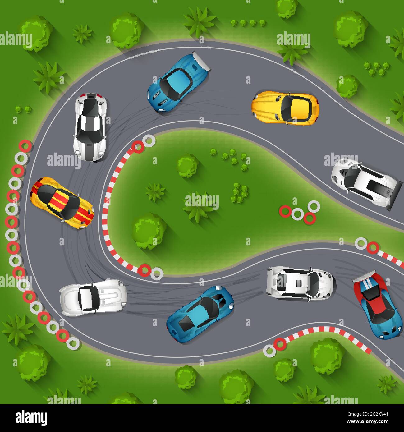 Drift Cars Stock Vector Images - Alamy