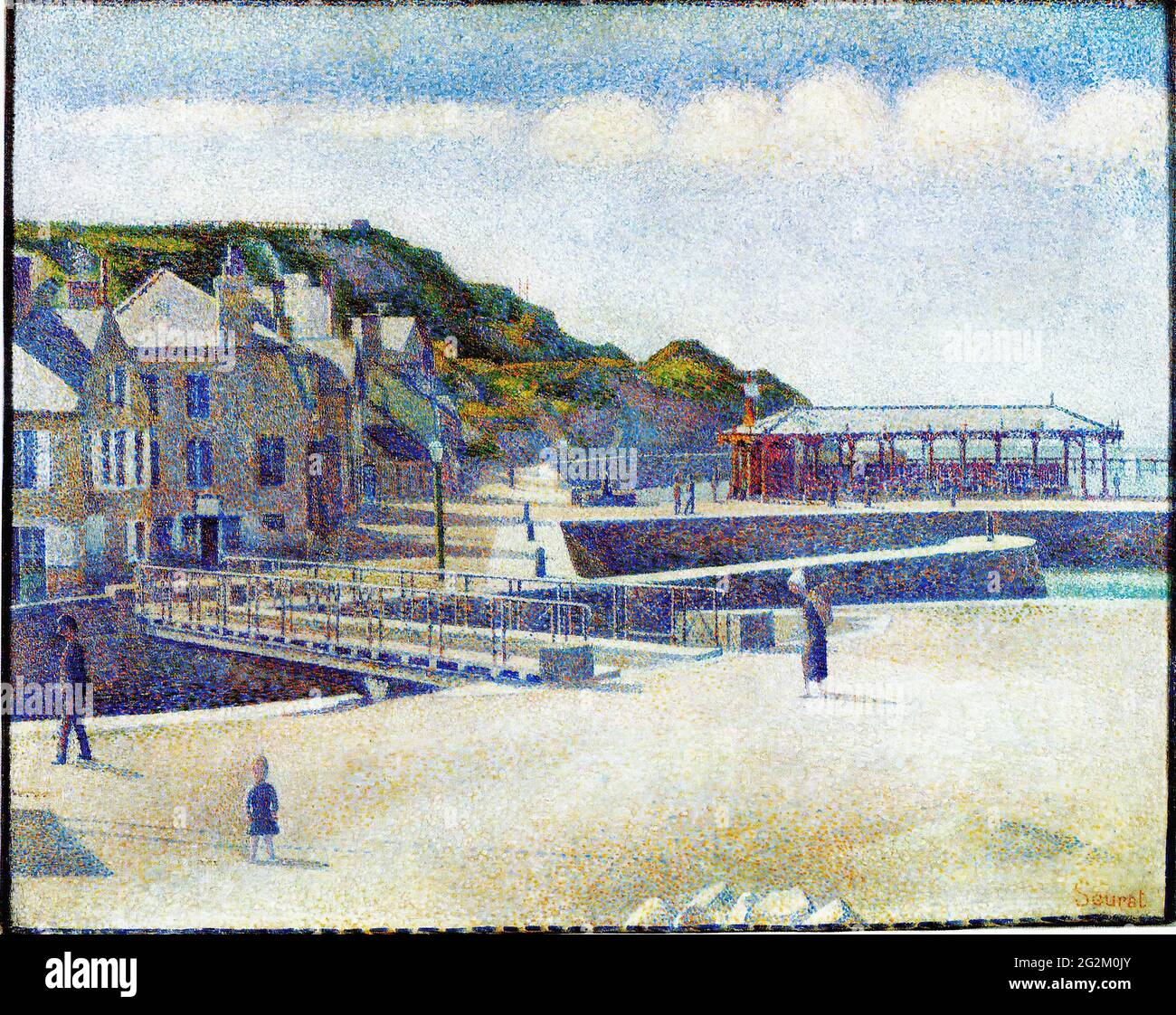 Georges Seurat - Harbour Quays Port En Bessin 1888 Stock Photo - Alamy