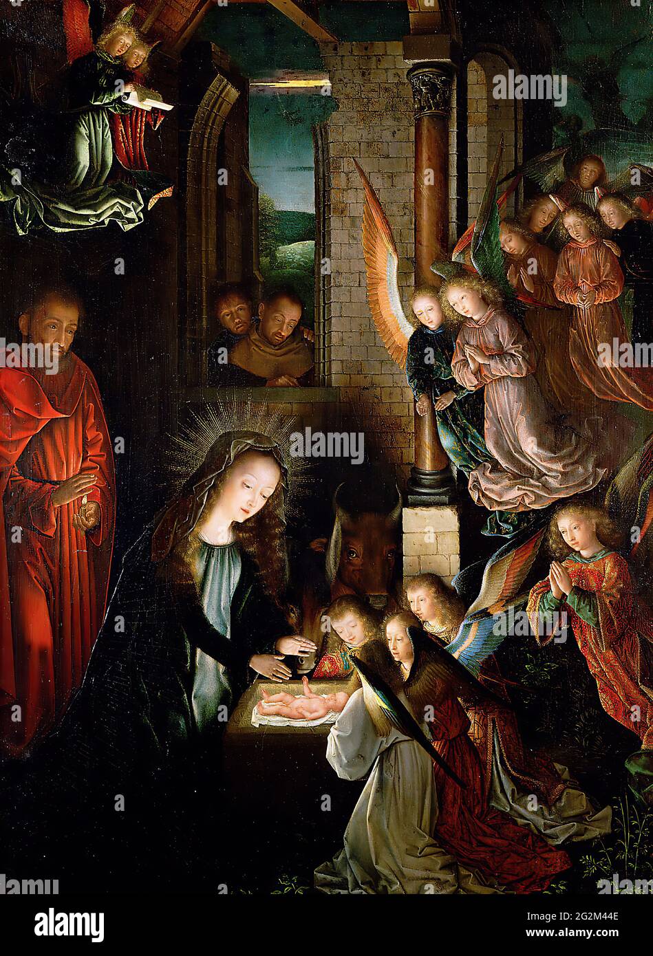 Gerard David - the Nativity 02 Stock Photo - Alamy