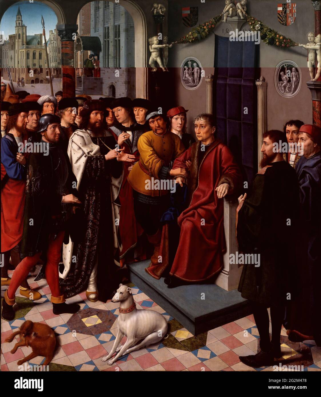 Gerard David - the Judgment of Cambyses Stock Photo - Alamy