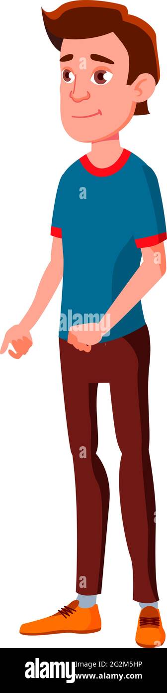 young man waiting taxi on street cartoon vector Stock Vector Image ...