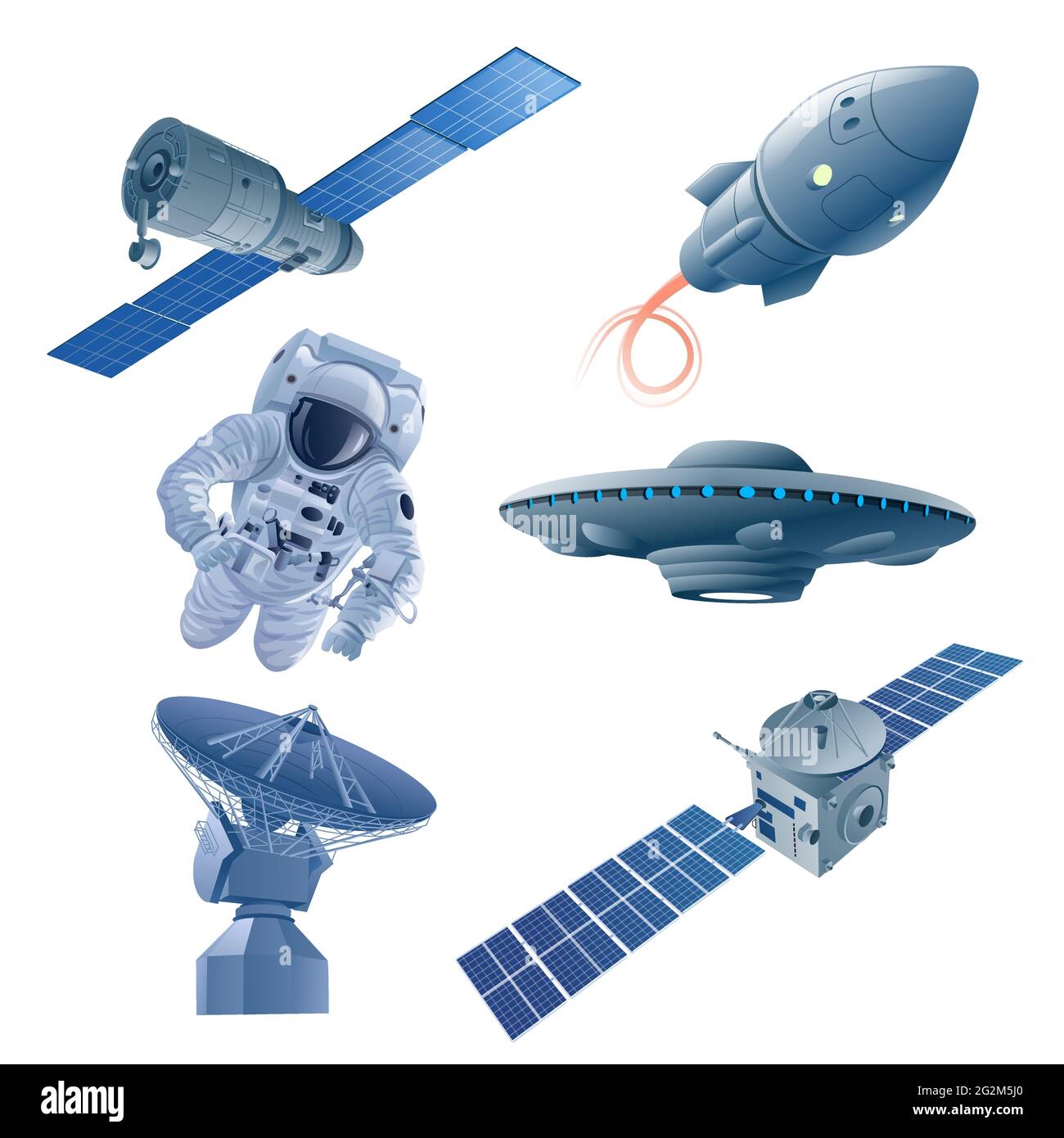 Concept illustrations of the exploration of the galaxy and space ...