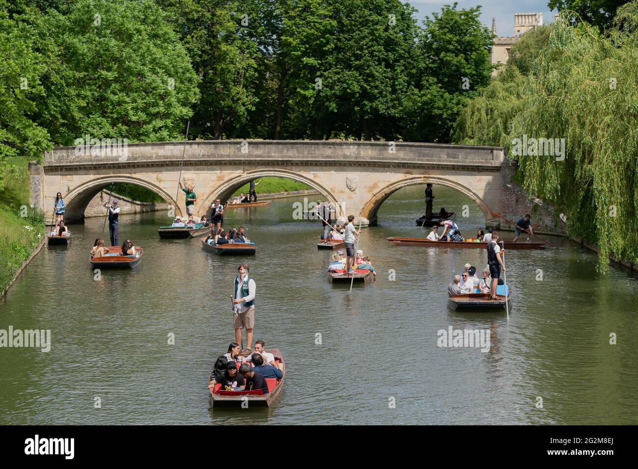 People enjoy punt tours along the River Cam in Cambridge. Picture date ...