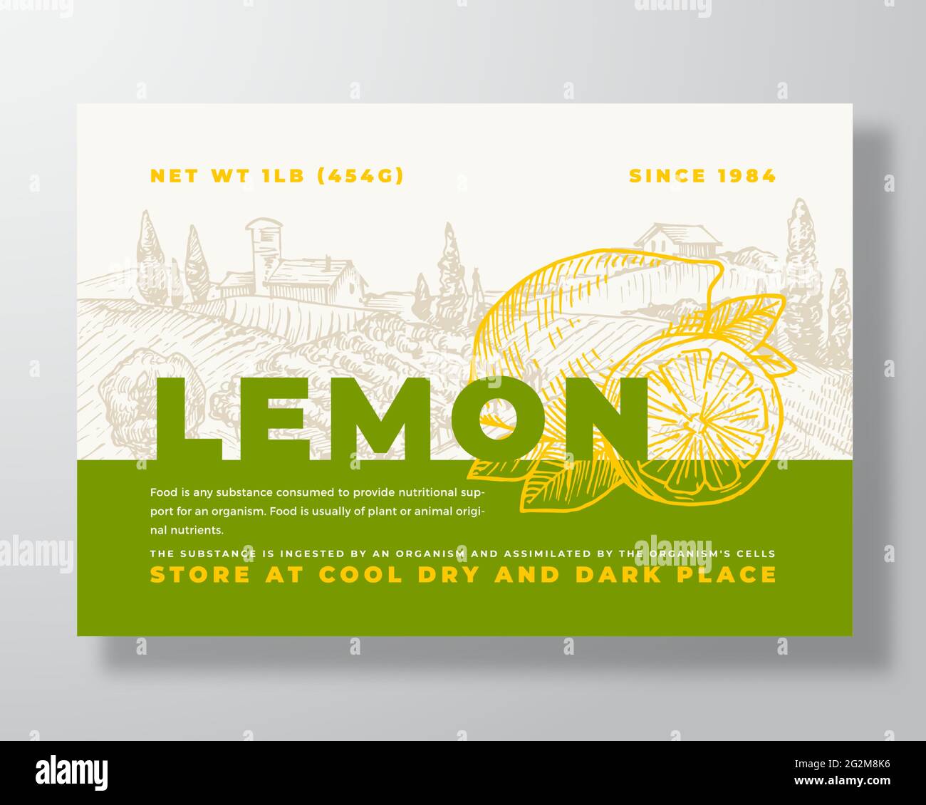 Local Fruit Food Label Template. Abstract Vector Packaging Design ...