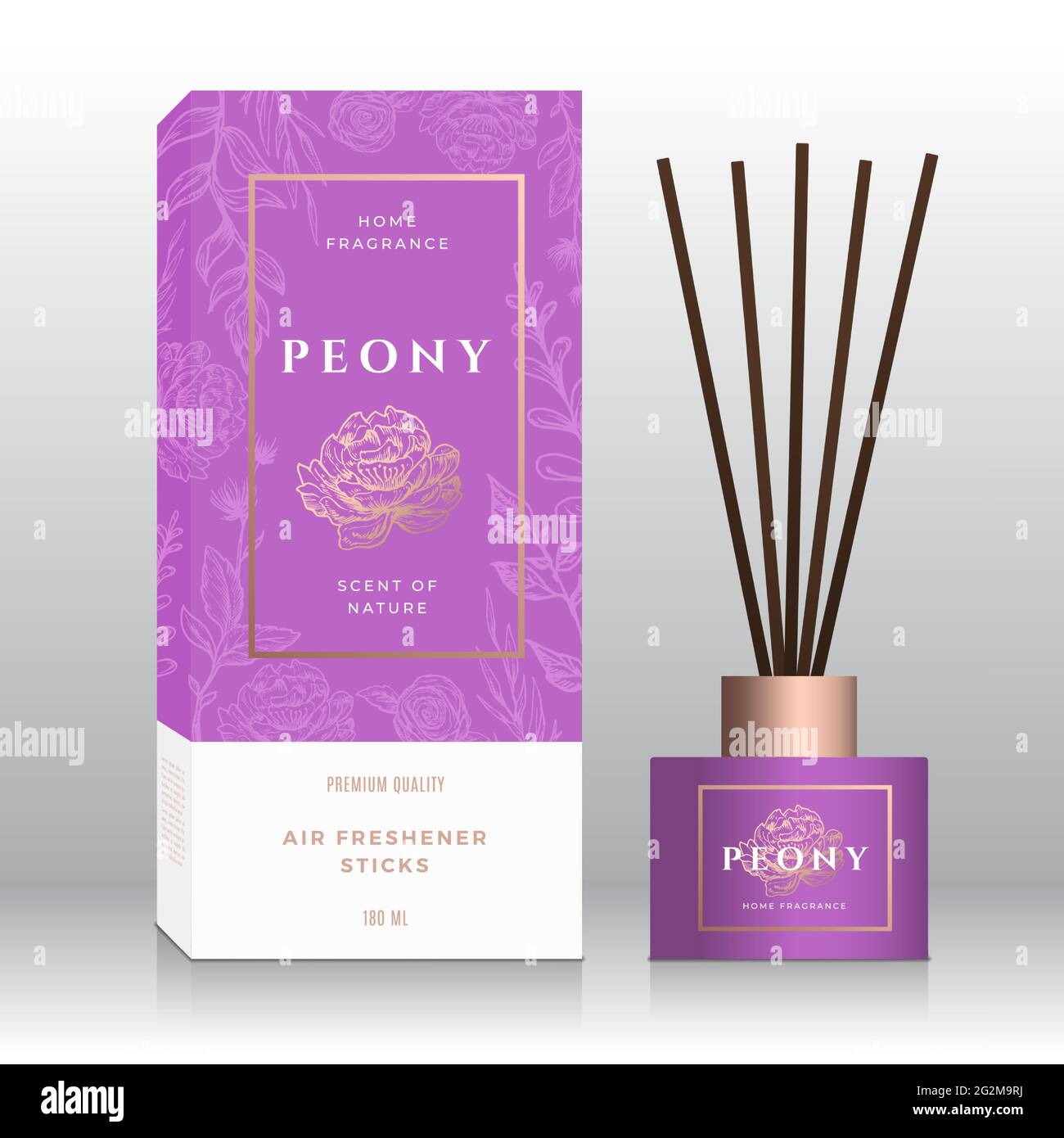 Peony oil Stock Vector Images - Alamy