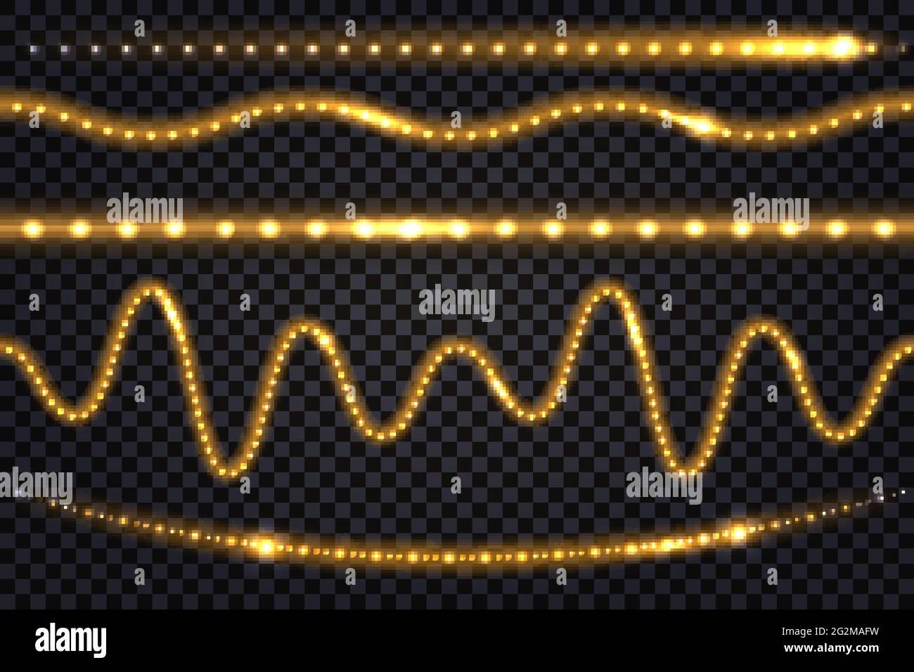 Illuminated golden light waves Stock Vector Images - Alamy