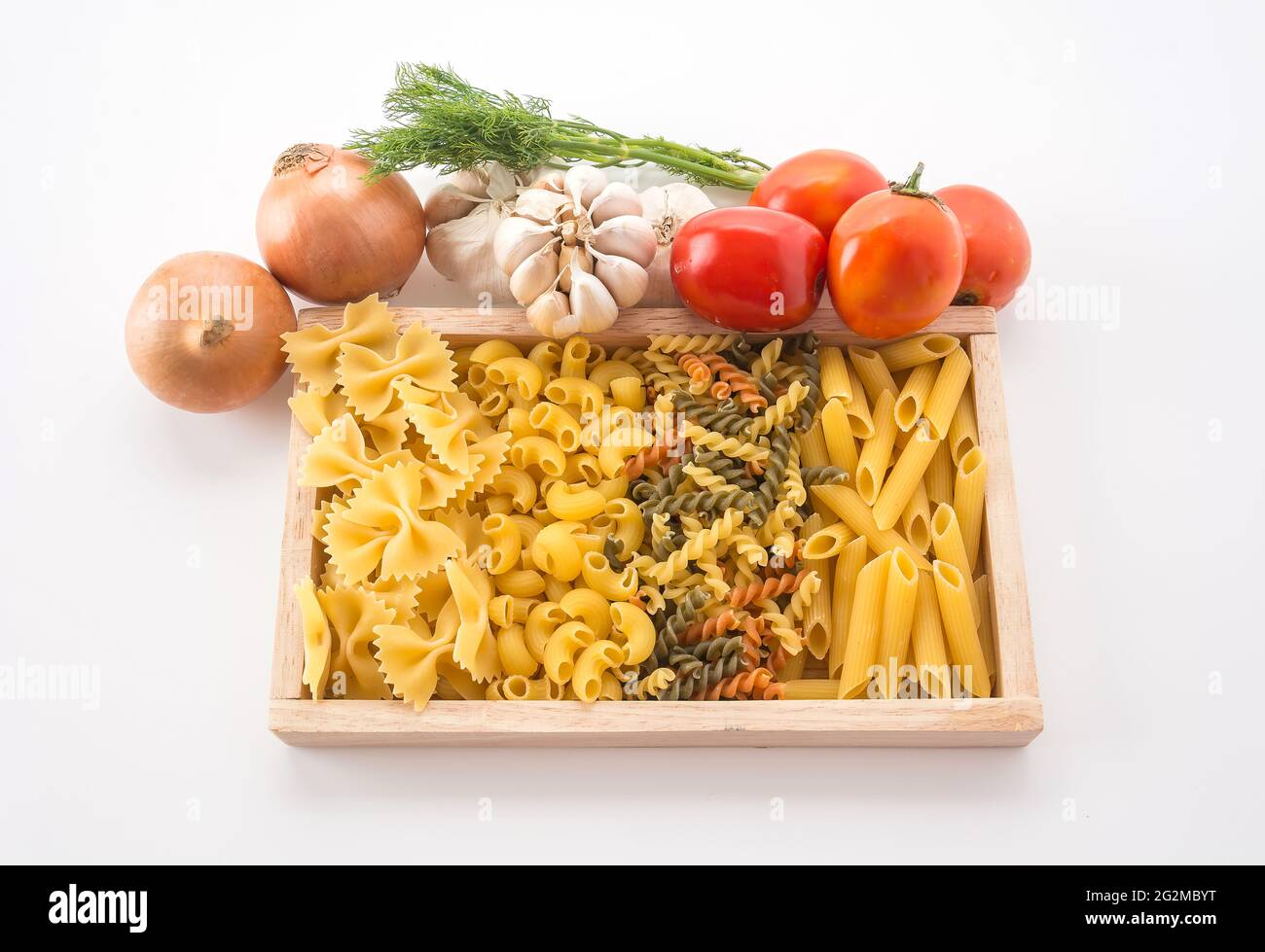 dry pasta spaghetti with ingredient Stock Photo - Alamy