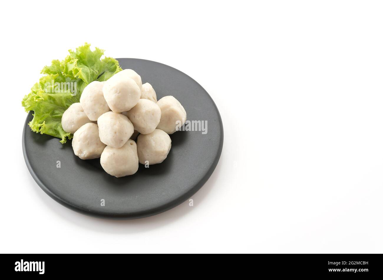 fish balls on white background Stock Photo - Alamy