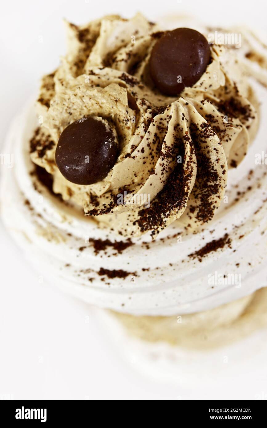 Coffee Cake Top View Closeup. Isolated on White. Cakes Collection Stock ...