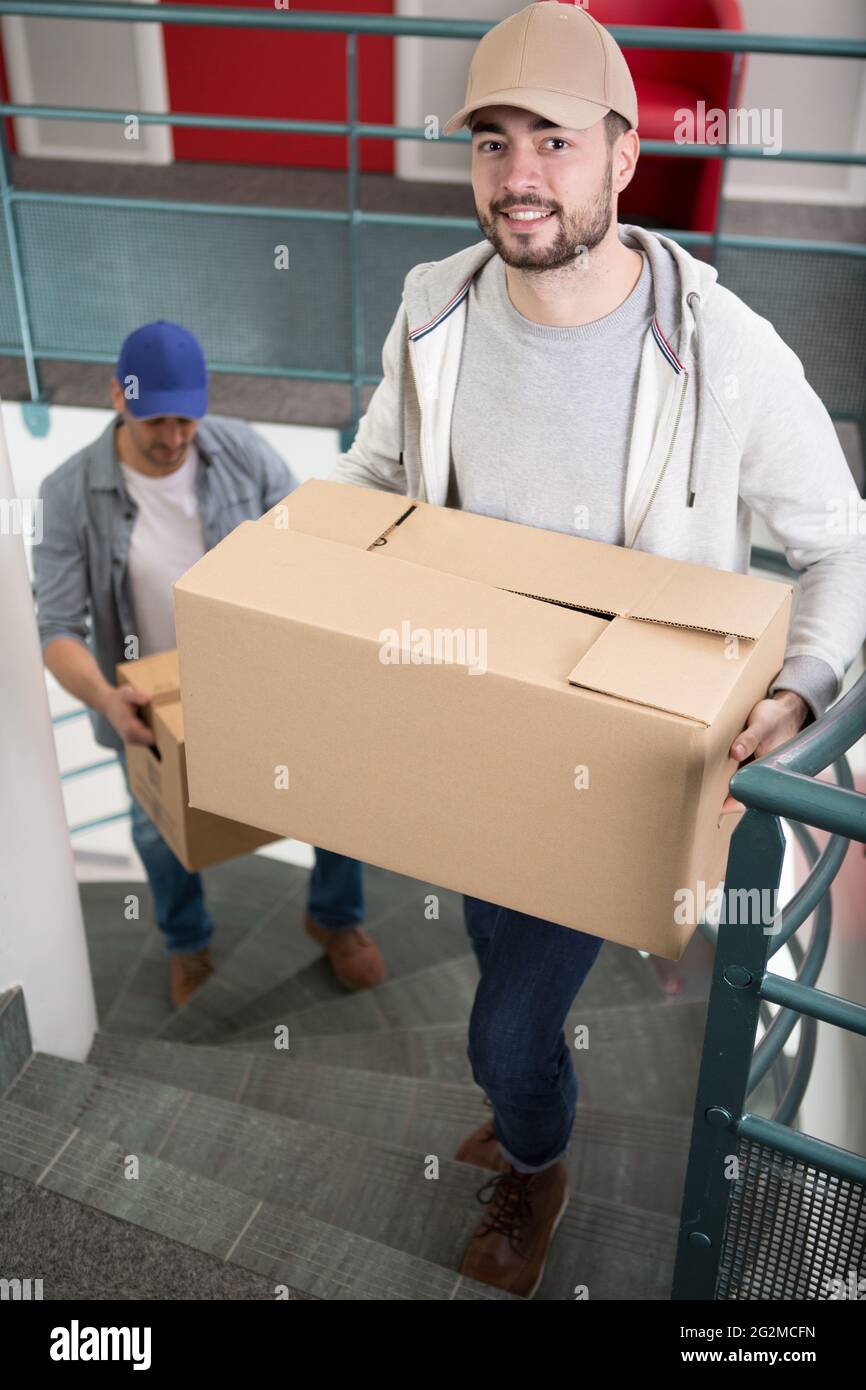 Box stairs carry hi-res stock photography and images - Alamy