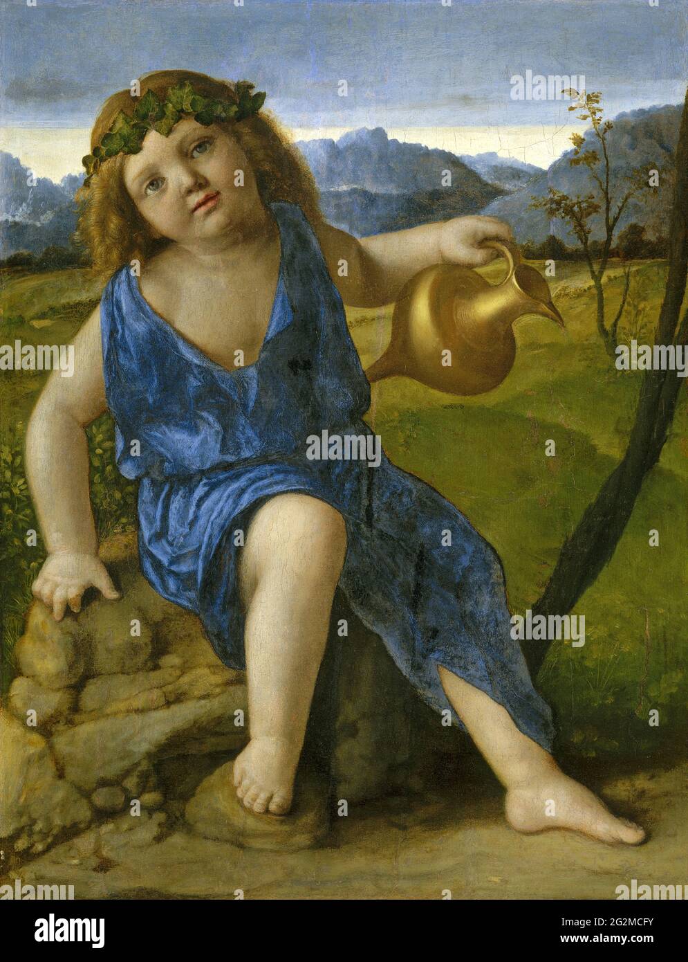 Giovanni Bellini - the Infant Bacchus Stock Photo - Alamy