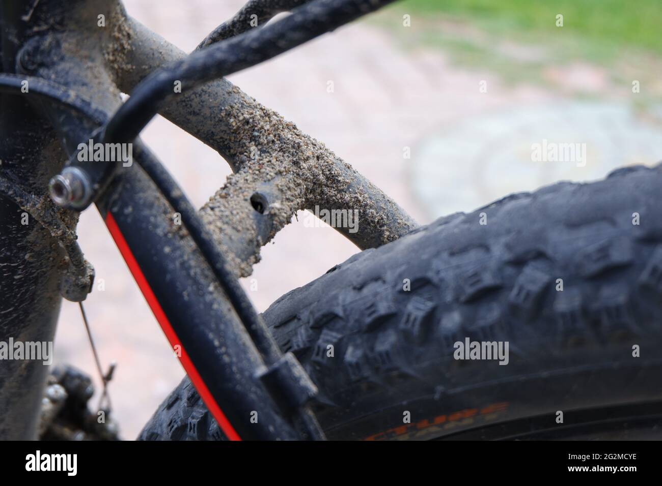 Dirty Bike Partial View outdoor Stock Photo - Alamy