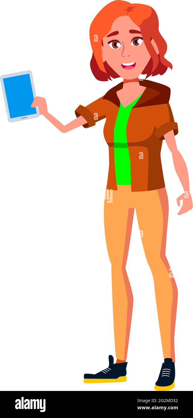 Teen girl taking notes Stock Vector Images - Alamy