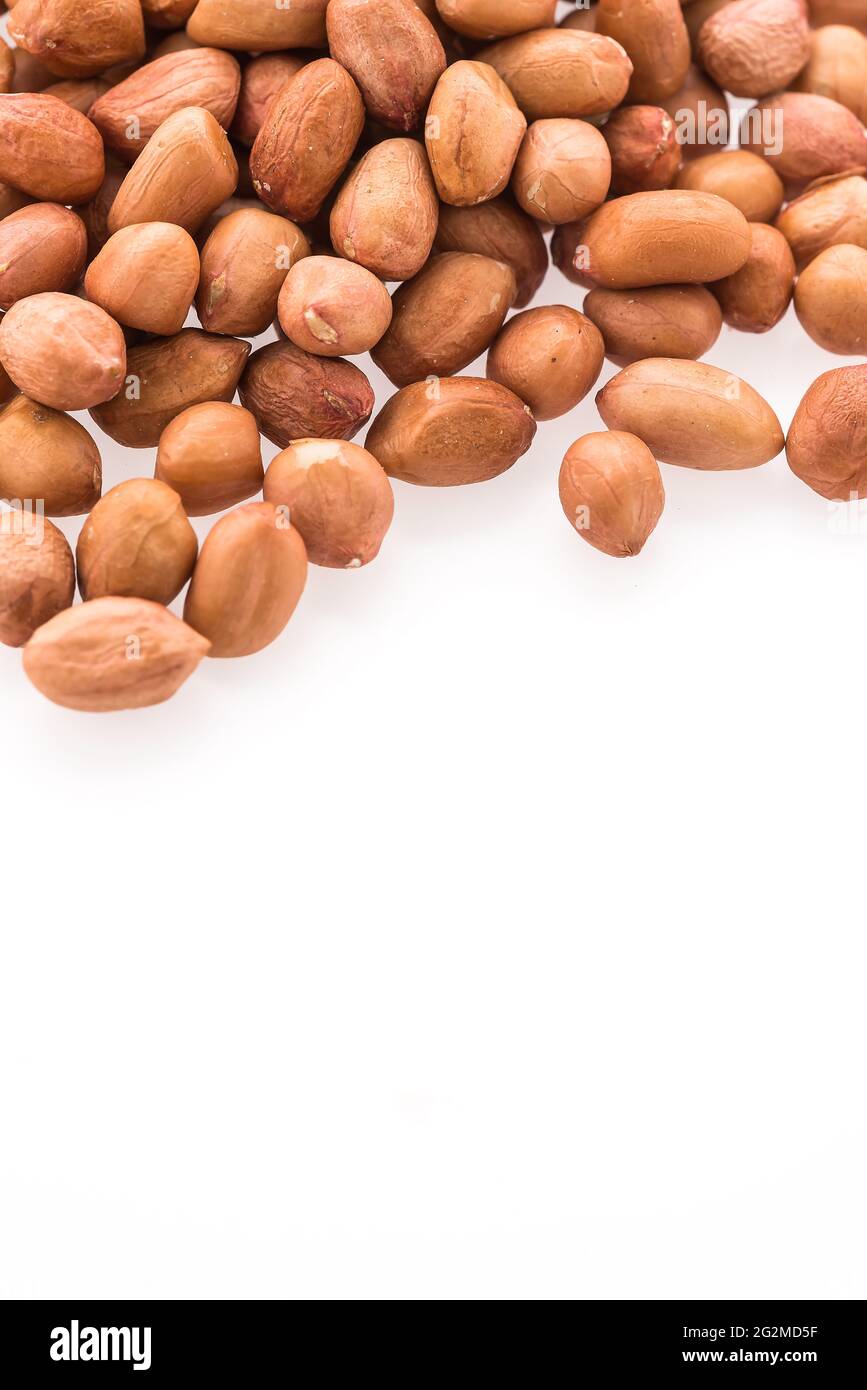 Peanut isolated on white background Stock Photo - Alamy