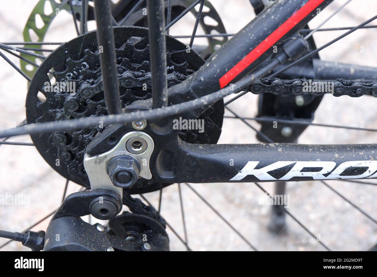 Dirty Bike Partial View outdoor Stock Photo - Alamy