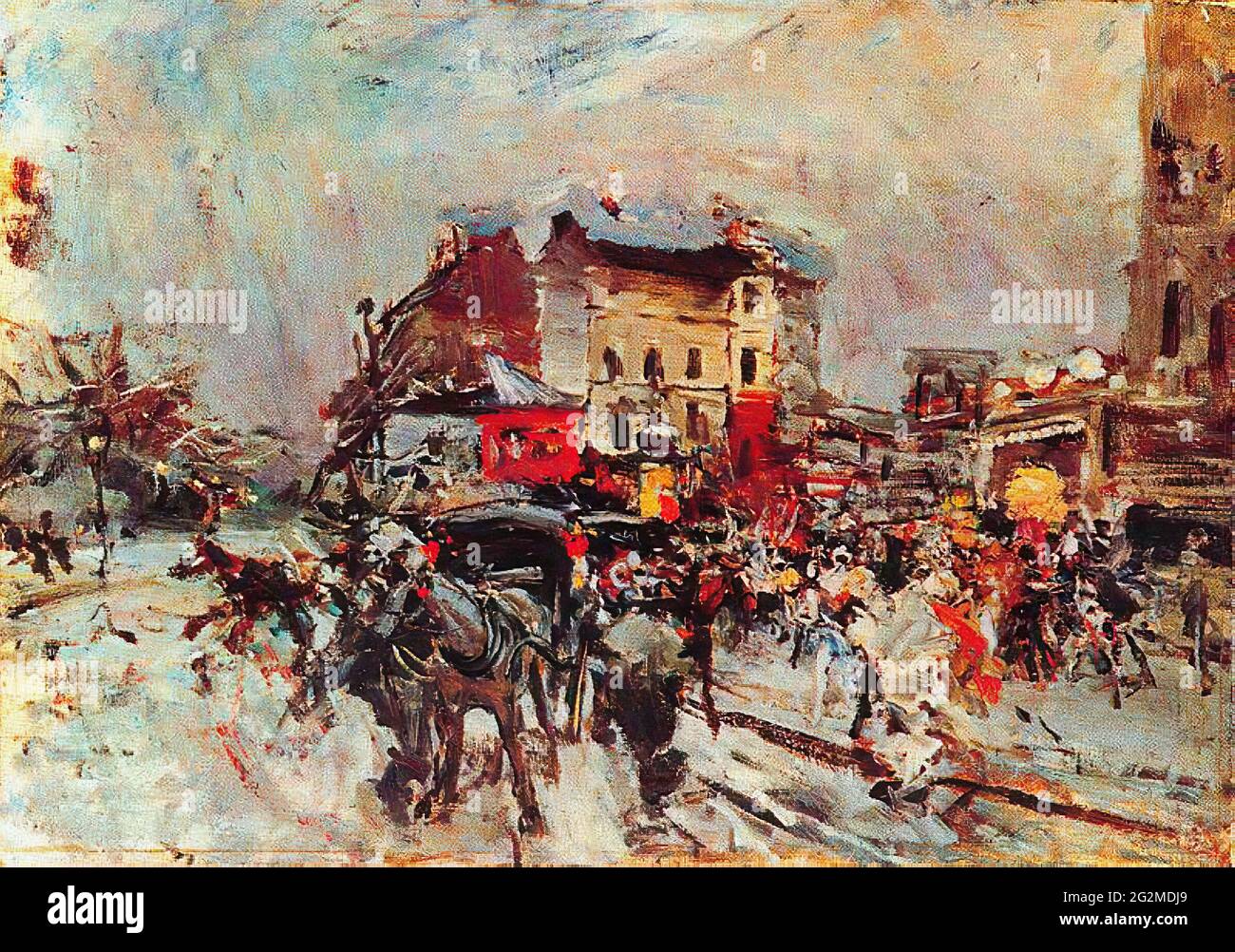 Giovanni Boldini - Exit Costumes Ball Montmartre Stock Photo - Alamy