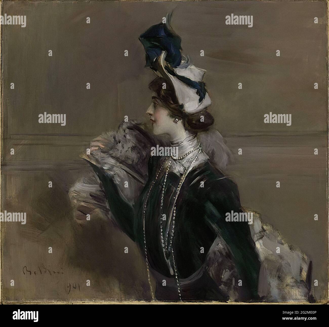 Giovanni Boldini - Portrait Mme Lin Cavalieri 1901 Stock Photo - Alamy