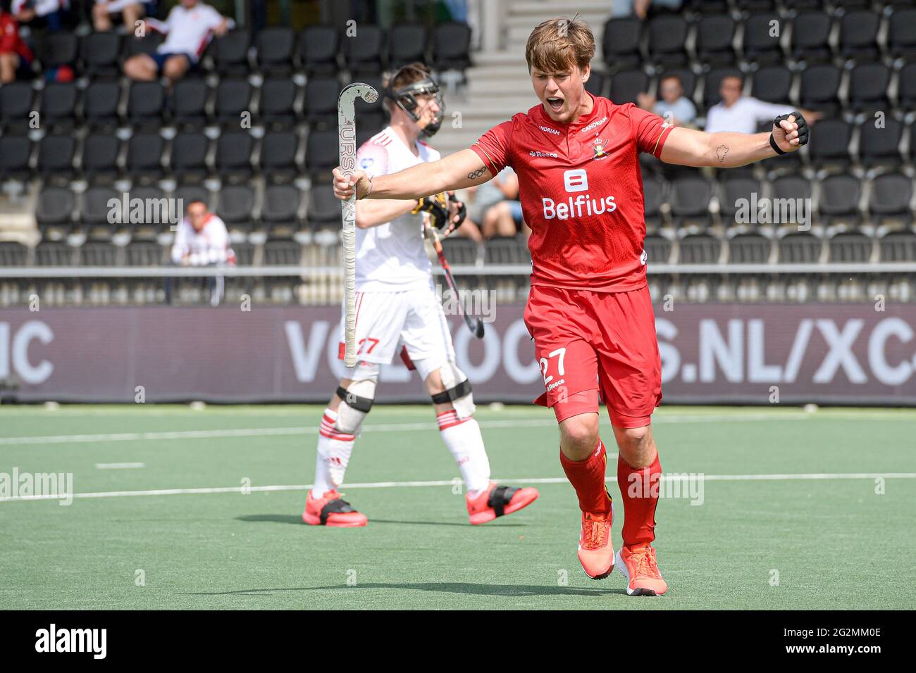 AMSTELVEEN, NETHERLANDS - JUNE 12: Tom Boom of Belgium celebrates after ...