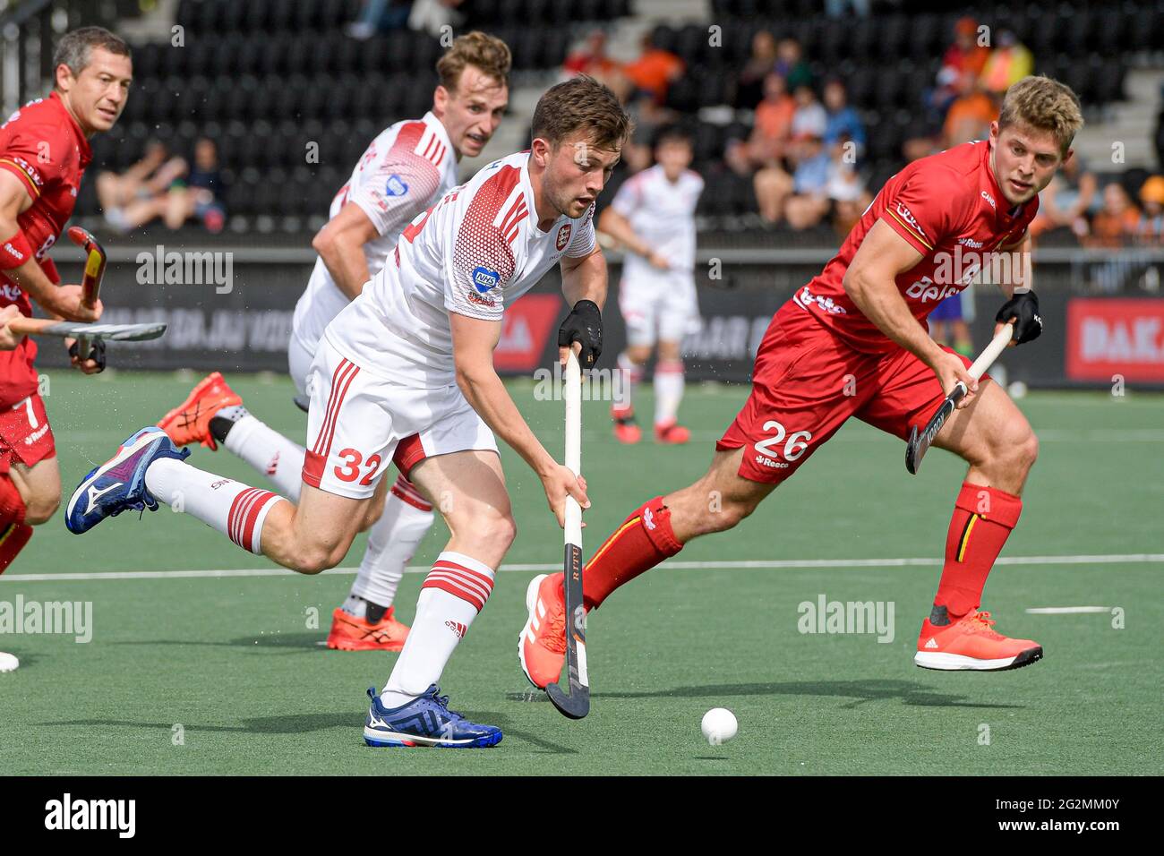 AMSTELVEEN, NETHERLANDS - JUNE 12: Zachary Wallace of England, Victor ...