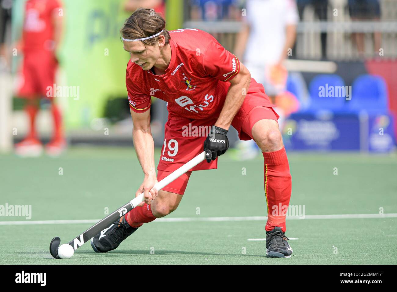 AMSTELVEEN, NETHERLANDS - JUNE 12: Felix Denayer of Belgium during the ...