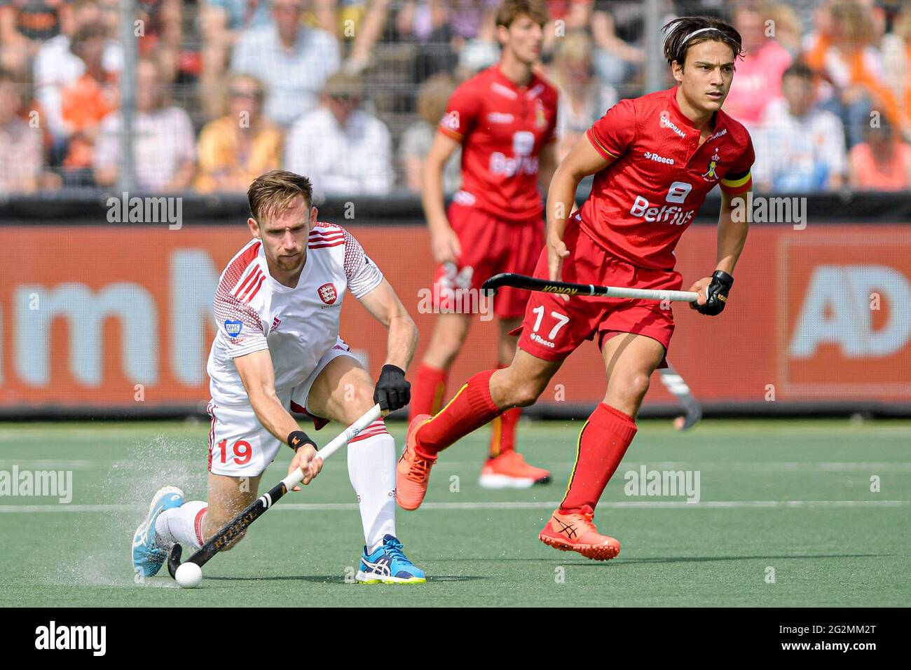 AMSTELVEEN, NETHERLANDS - JUNE 12: David Goodfield of England, Thomas ...