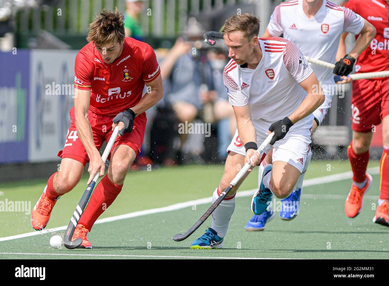 AMSTELVEEN, NETHERLANDS - JUNE 12: Antoine Kina of Belgium, David ...