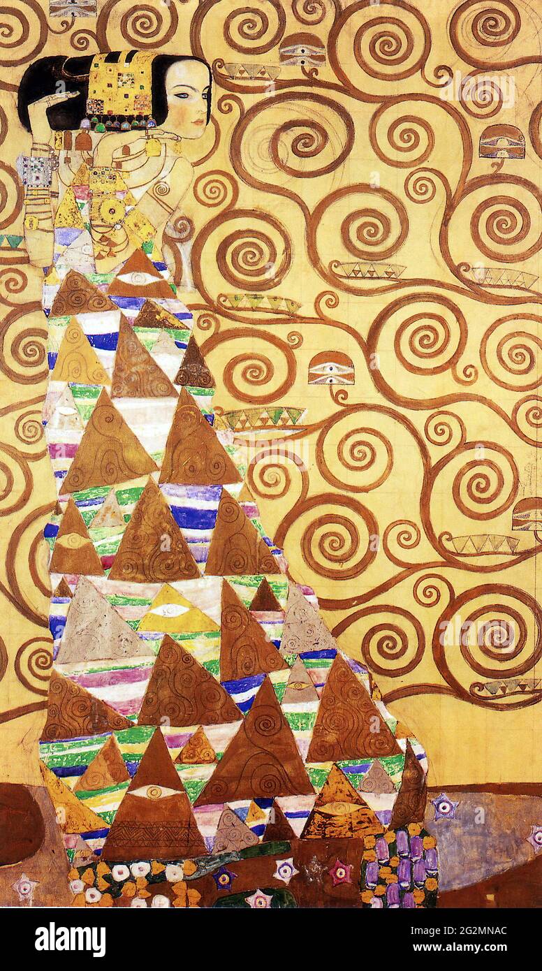 Gustav Klimt - Expectation Stock Photo - Alamy