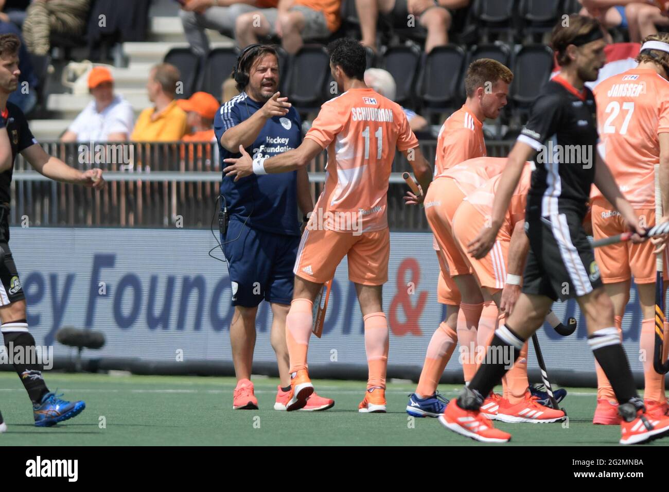 AMSTELVEEN, NETHERLANDS - JUNE 12: Coach Max Caldas of the Netherlands ...