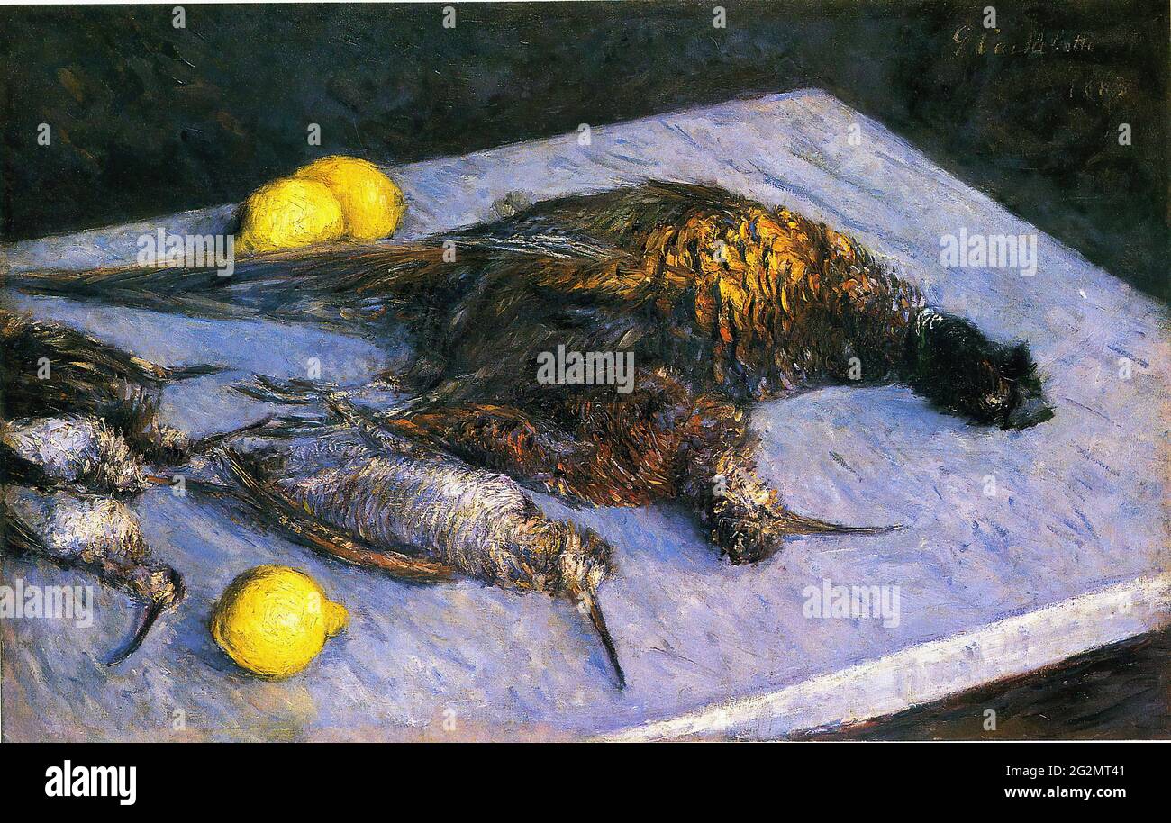 Gustave Caillebotte - Game Birds Lemons 1883 Stock Photo - Alamy