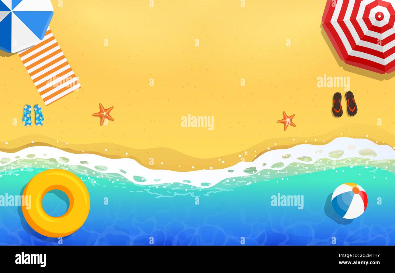 Top view sandy coast Stock Vector Images - Alamy