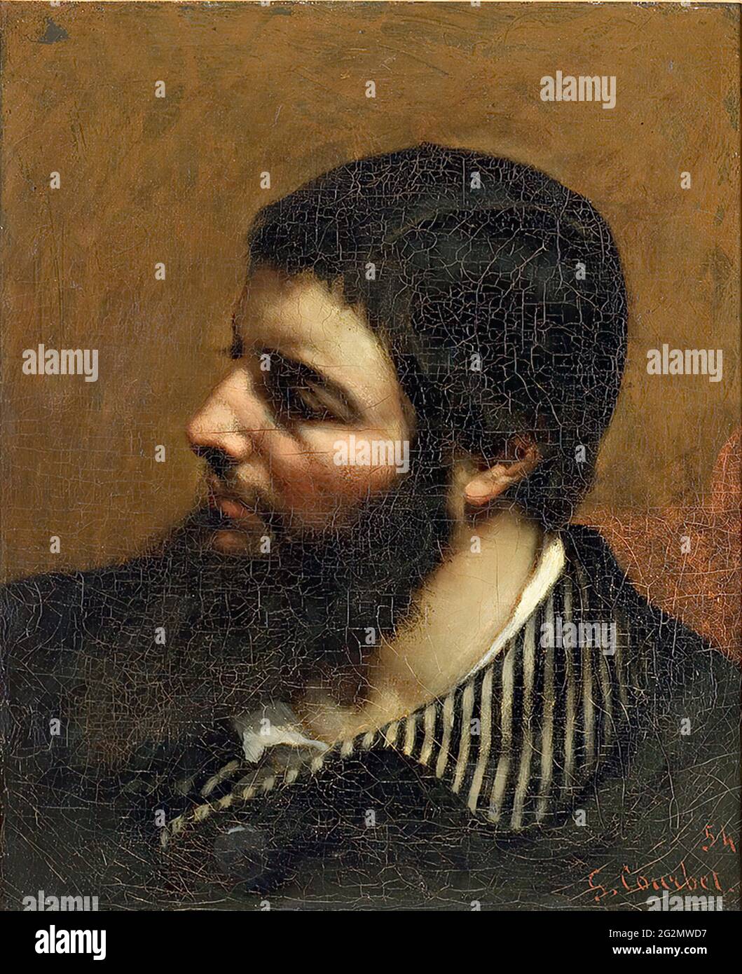 Gustave Courbet - Autoportrait Dit Au Col Ray Stock Photo - Alamy