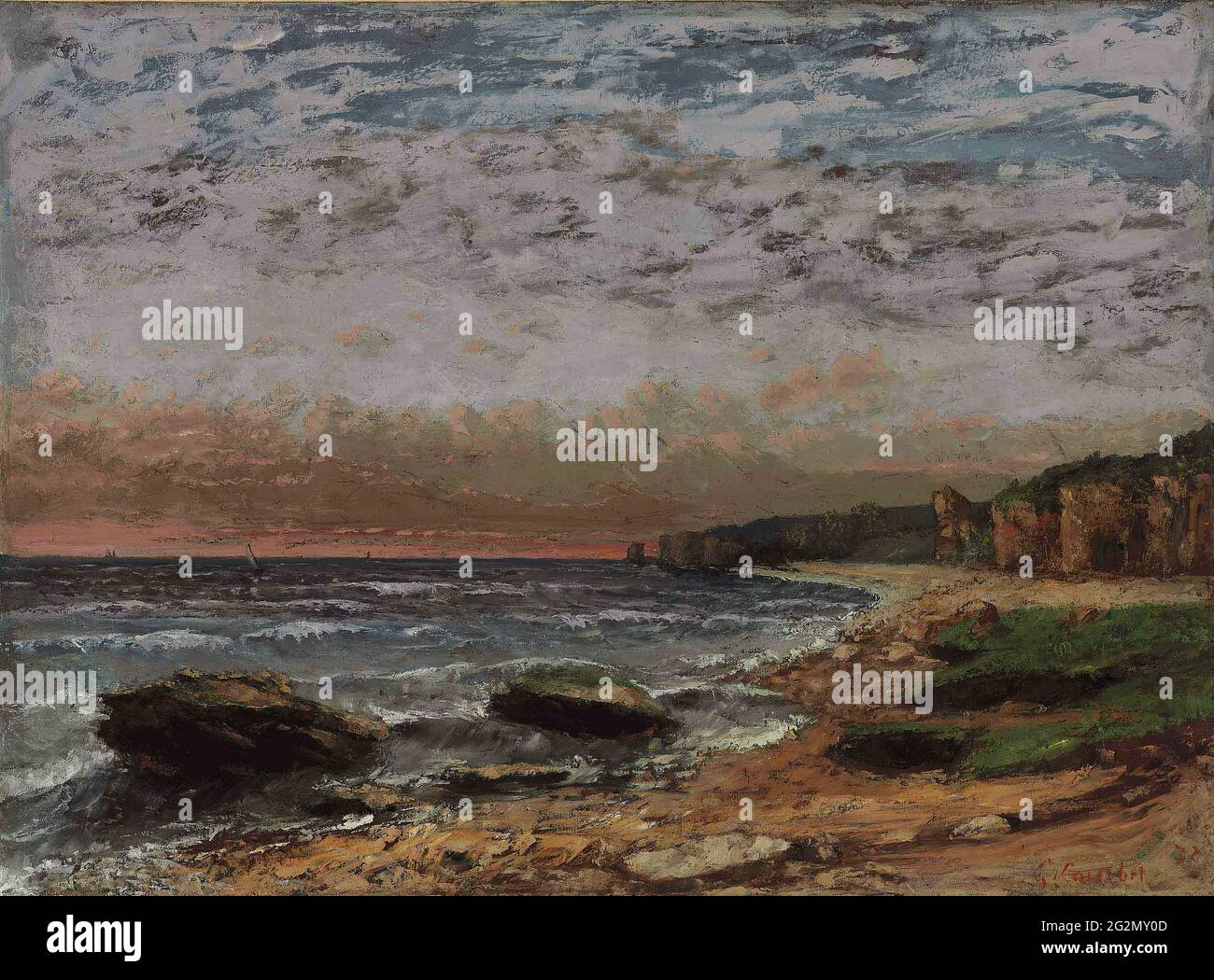 Gustave Courbet - La Manche Environs Dtretat Stock Photo - Alamy