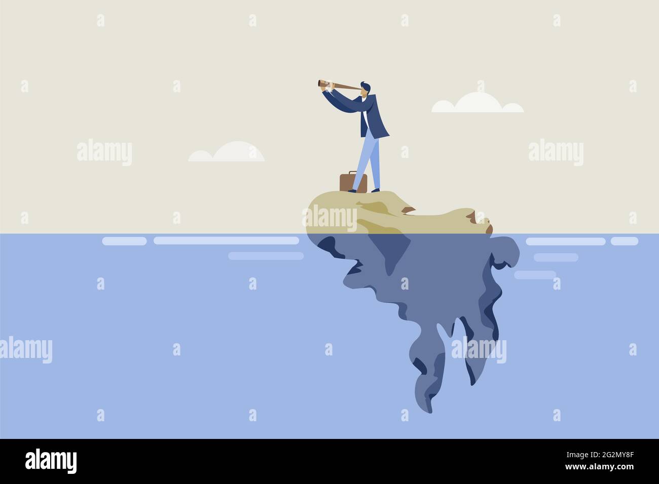 Person stranded island Stock Vector Images - Alamy