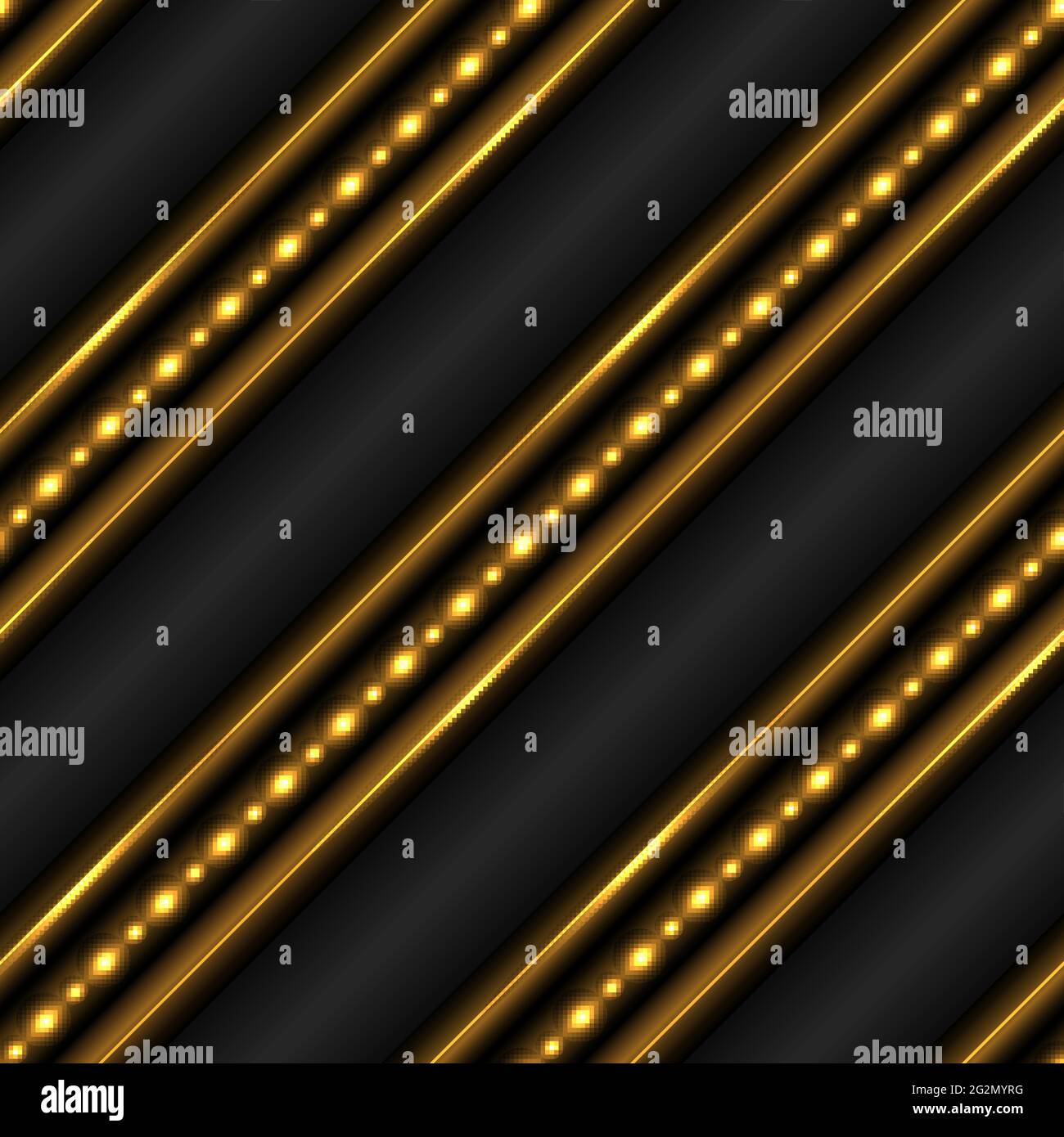 Golden glowing background with light shine effect. Geometric pattern ...