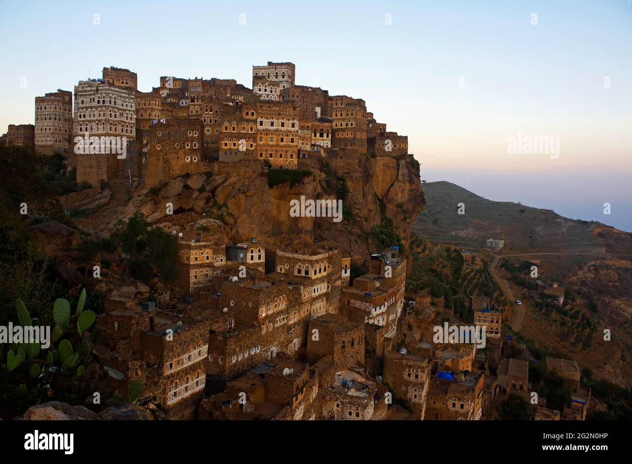 Yemen, Djebel Haraz, Al Hajjarah village Stock Photo - Alamy