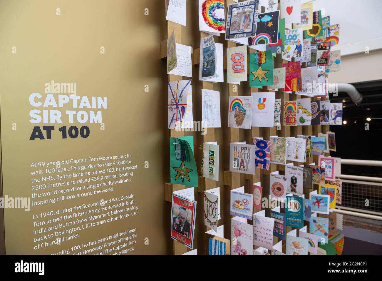 Duxford England May 2021 Hunders of brithday cards for Captain Sir ...