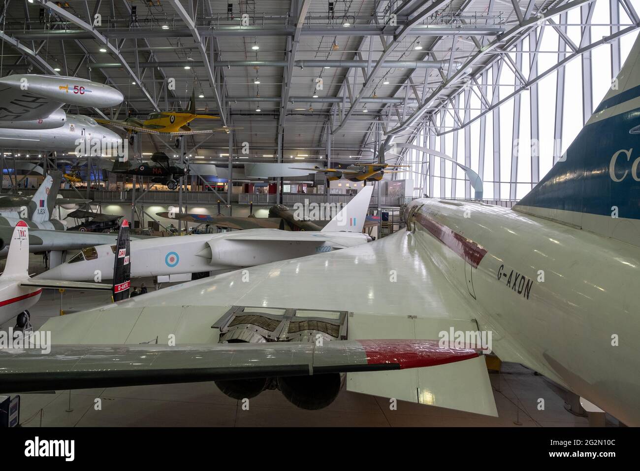 Duxford England May 2021 Back view of the Concorde jet airliner at the ...