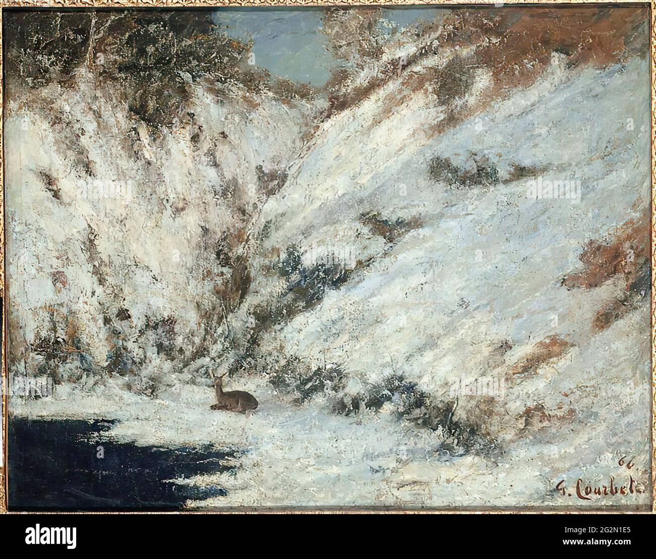 Gustave Courbet - Snow Landscape Jur 1866 Stock Photo - Alamy