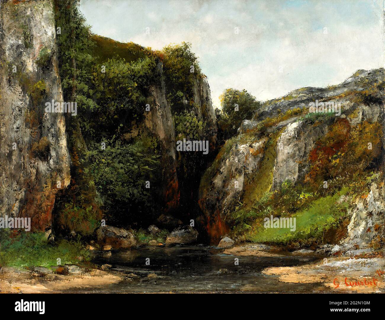 Gustave Courbet - Source of a Mountain Stream Stock Photo - Alamy