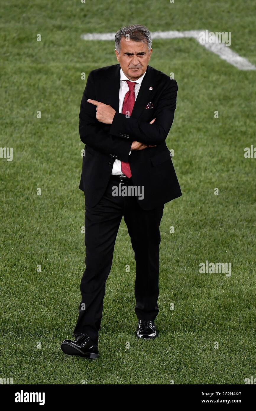Senol Gunes coach of Turkey reacts during the Uefa Euro 2020 Group ...